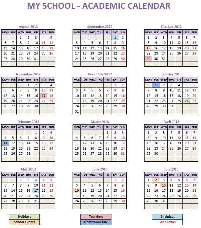 Dentrodabiblia 12 Month Calendar Template Excel