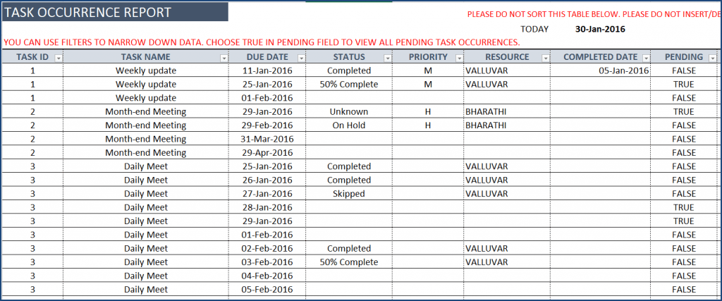 Download Task Manager Advanced Excel Template