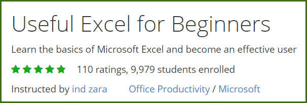 Free Excel Course for Beginners: Training Videos & Exercise files