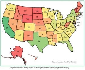 Download US State Heat Map Excel Template