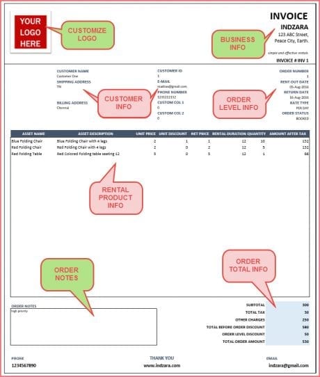 Rental Inventory and Sales Management in Excel Template
