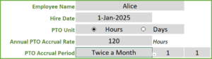 2025 PTO Tracker Excel Template - Employee PTO Calculator, Vacation Tracker