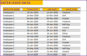 Employee Leave Tracker Excel Template 2023 - Vacation Tracker Excel