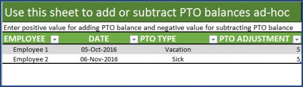Download Paid Time Off (PTO) Manager Excel Template