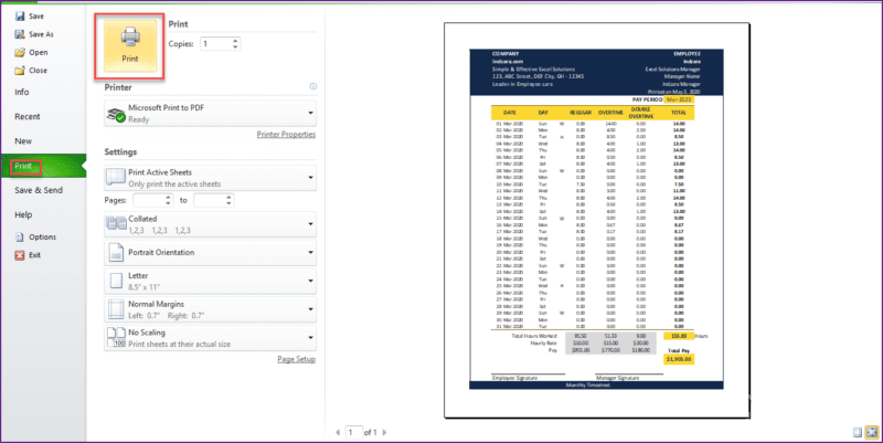 2023 Employee Timesheet - Excel Timecard & Work Hours Calculator