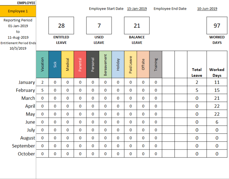 Employee Leave Manager Excel Template - Simplify Leave Management