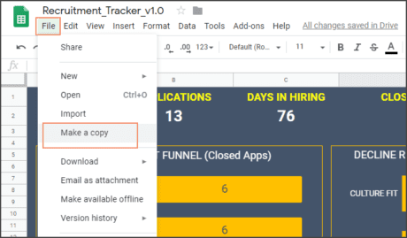 2023 Recruitment Tracker Template - Free Recruitment Tracker Google Sheets