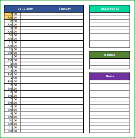 Excel Calendar 2021 - 2021 Calendar Template in Excel - Free Download