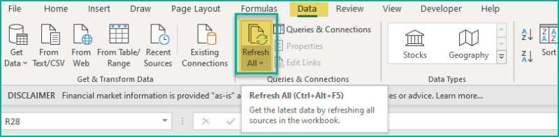 LIVE: Stock Lookup in Excel - Track price & other information - FREE