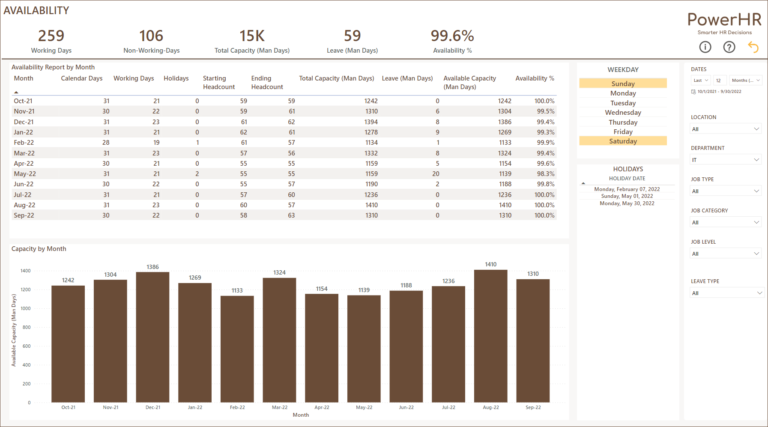 Download Leave Dashboard Power BI Template
