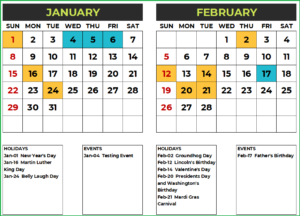 Excel Calendar 2023 with 23 designed layouts - Free Download