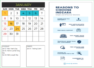 Excel Calendar 2023 with 23 designed layouts - Free Download