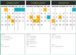 Excel Calendar 2024 with 24 designed layouts - Free Download