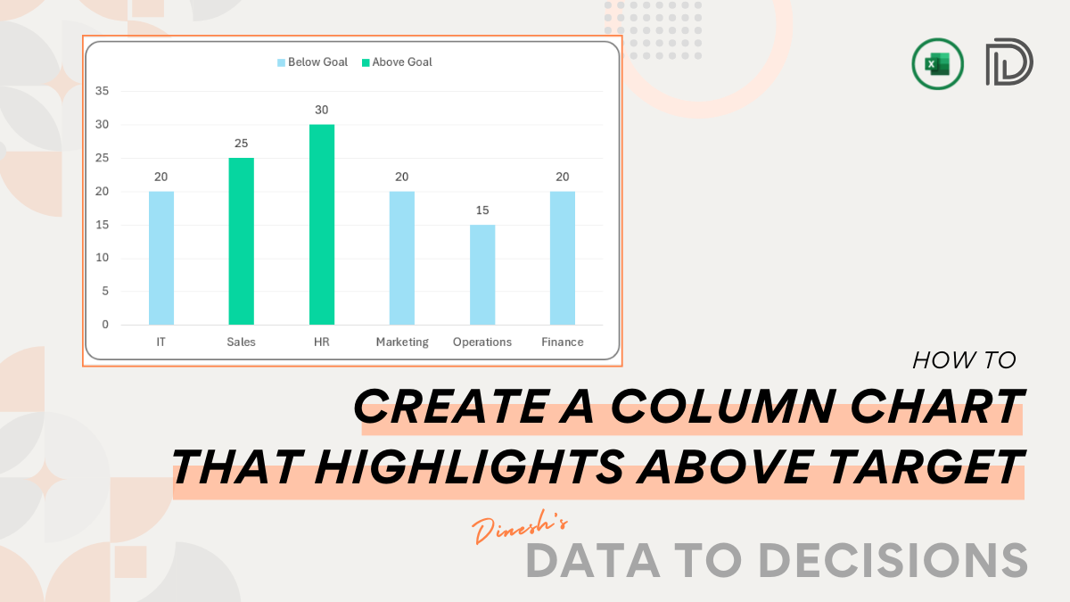How to Create a Column Chart with Single Target and Highlight in Excel ...