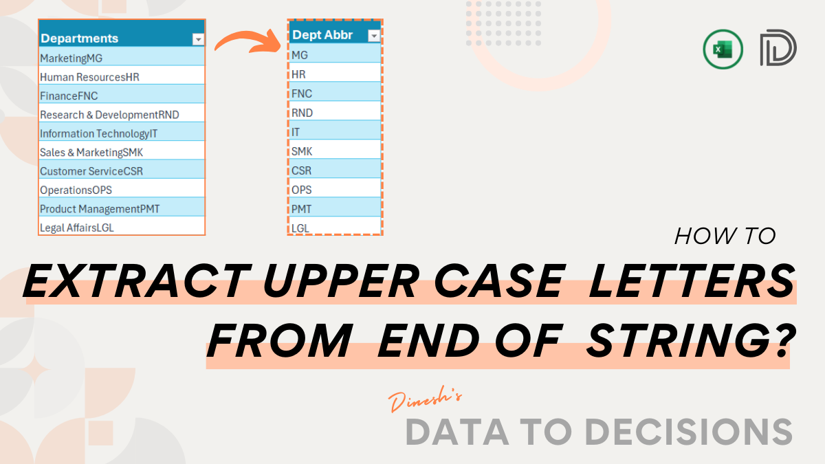 Learn to Extract only UPPER Case Letters from the End of a String ...