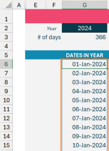 How to Generate all the Dates of a Year in Excel? - INDZARA