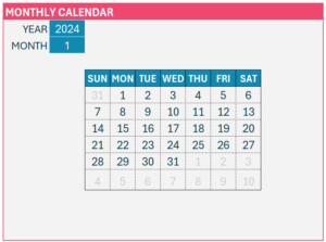 Create a Dynamic Monthly Calendar with a Single Formula in Excel - INDZARA