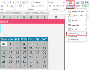Create a Dynamic Monthly Calendar with a Single Formula in Excel - INDZARA