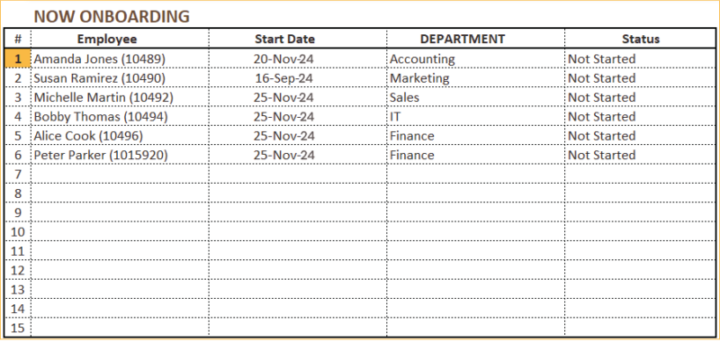 Download HR Onboarding Dashboard Excel Template